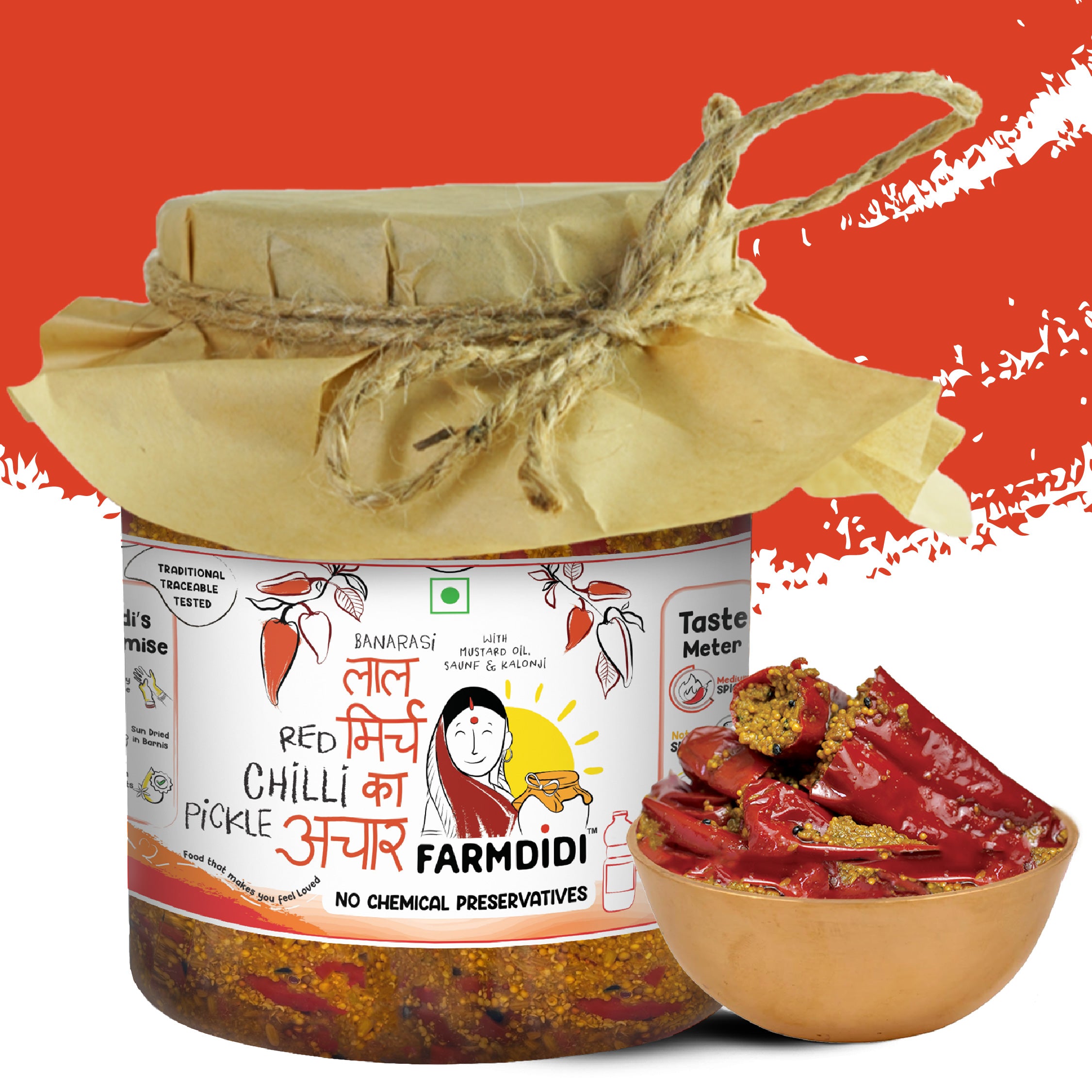 Red Chilli Pickle | Lal Mirch ka Achar – www.farmdidi.com