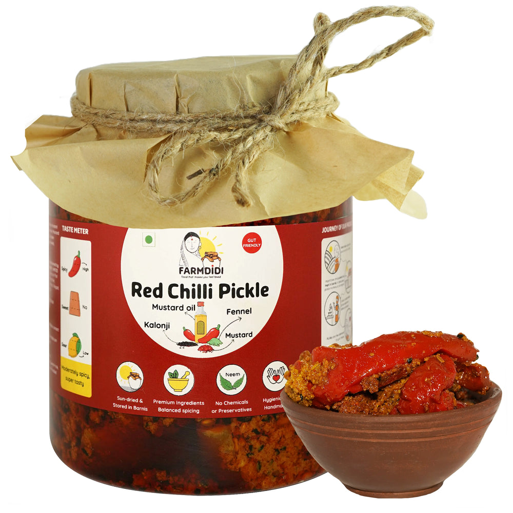 Red Chilli Pickle | Lal Mirch ka Achar – www.farmdidi.com
