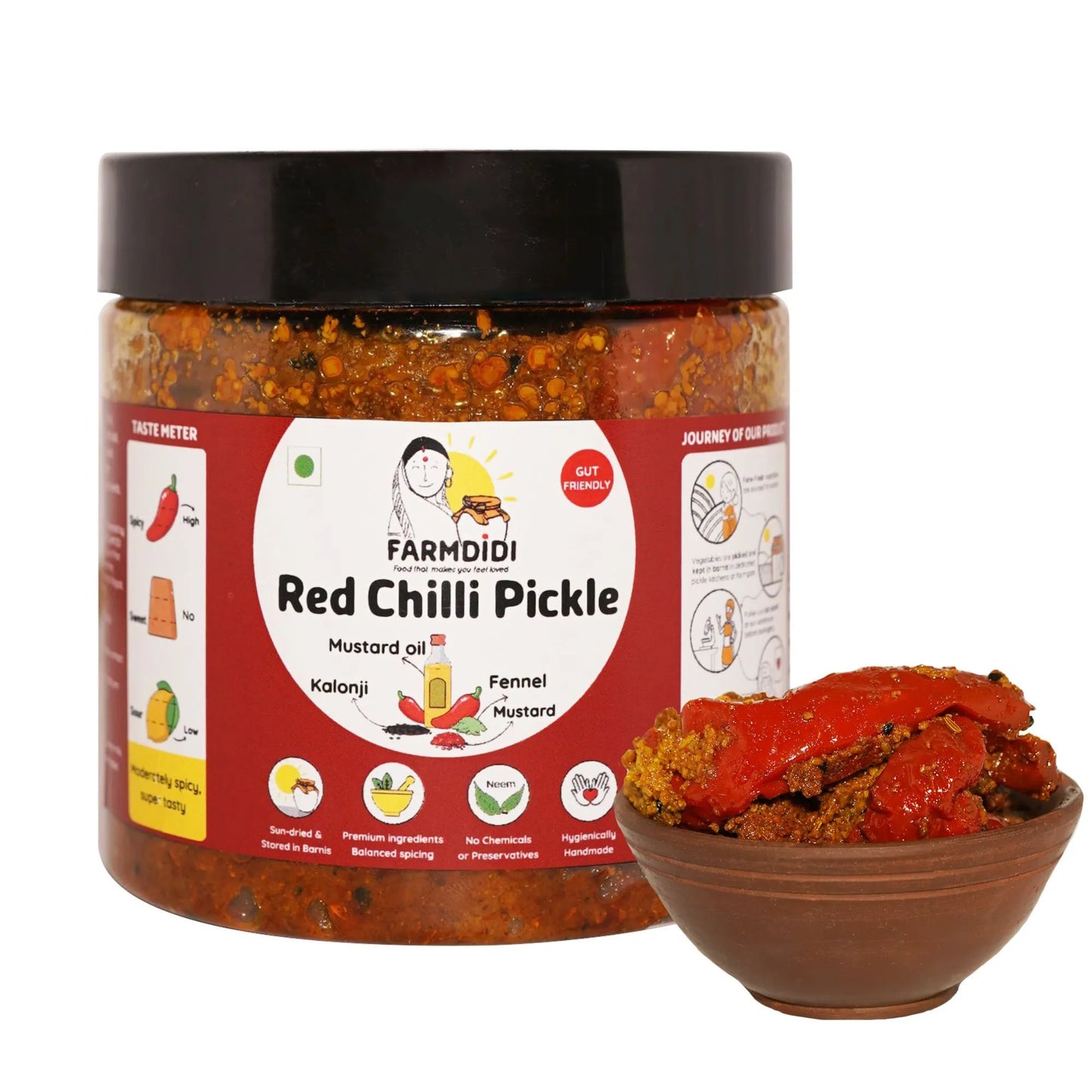 Red Chilli Pickle | Lal Mirch ka Achar – www.farmdidi.com