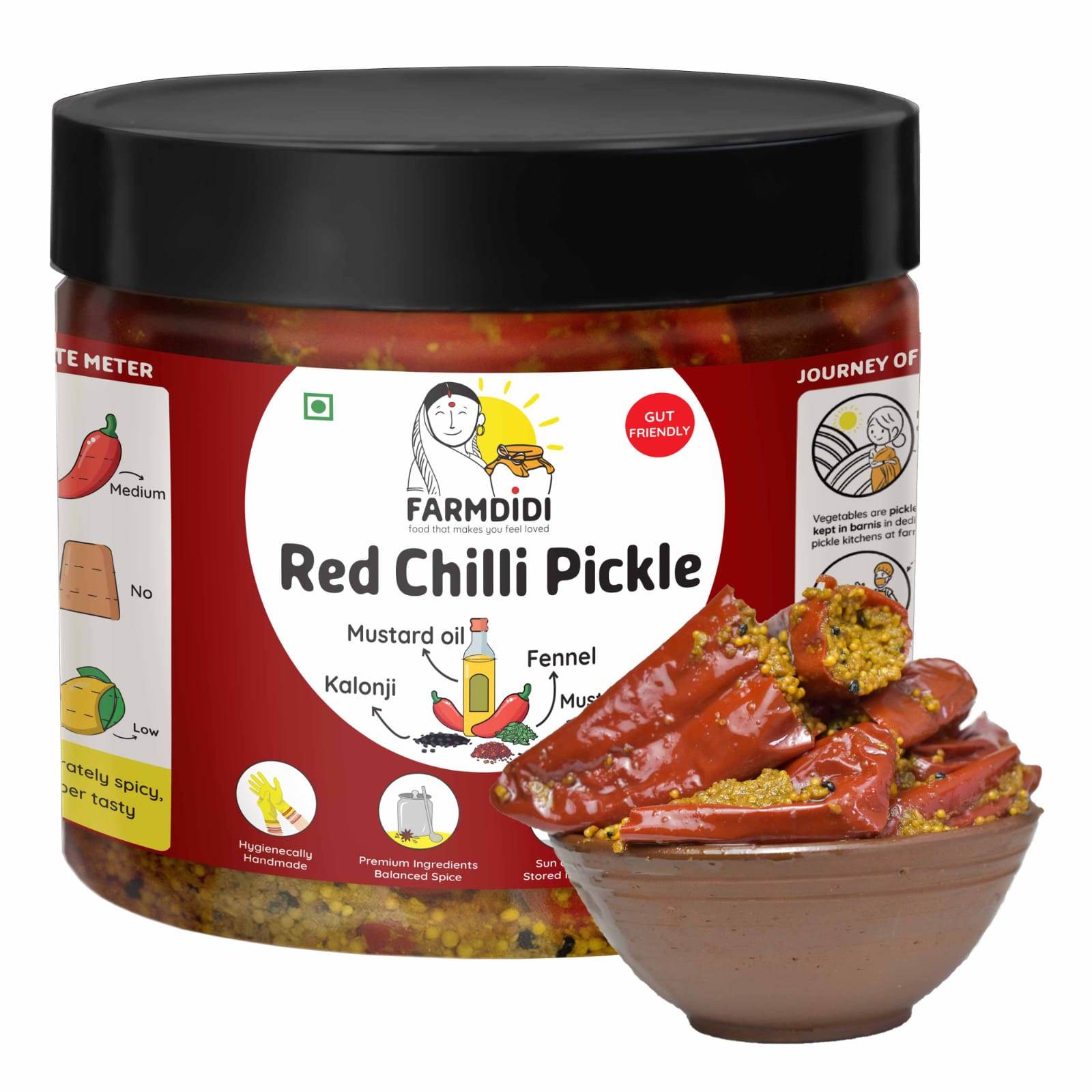 Red Chilli Pickle | Lal Mirch ka Achar – www.farmdidi.com